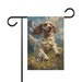 Botanical Cocker Spaniel Garden House Banner, House Flag for Cocker ...