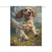 Botanical Cocker Spaniel Garden House Banner, House Flag for Cocker ...