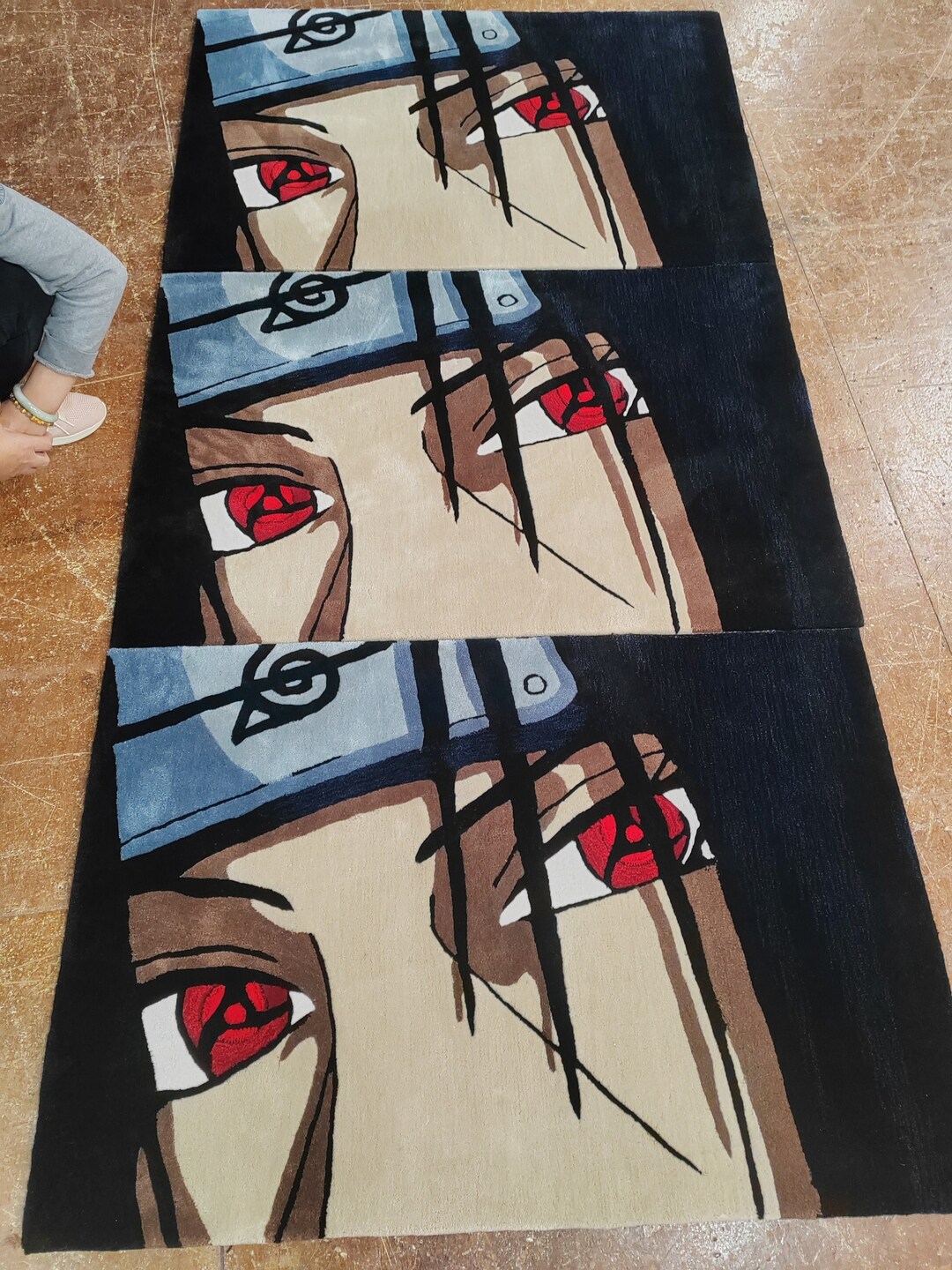 Naruto Itatchi Akatsuki Handtufted Anime Rug, Itachi Uchiha Anime Rug ...