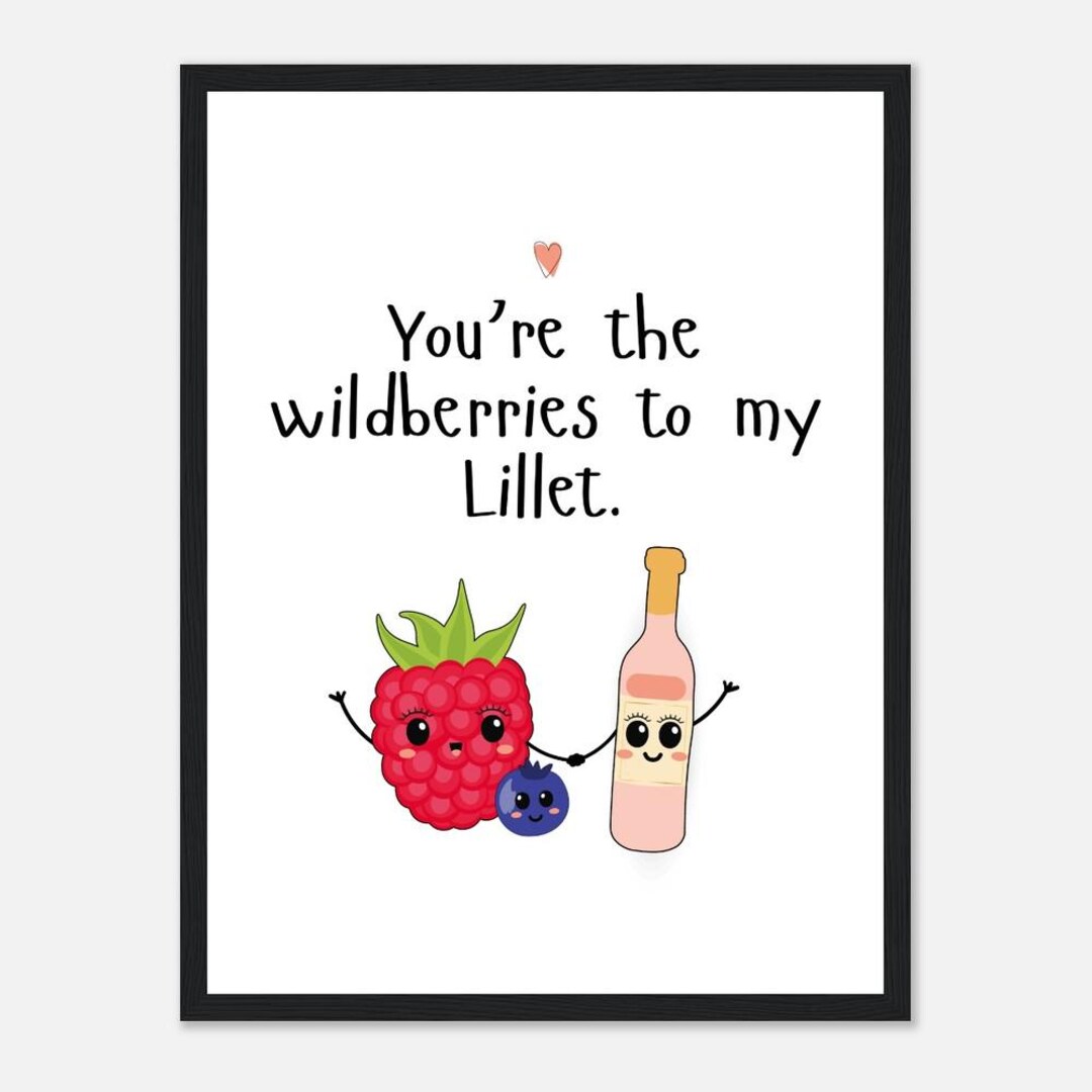 Wildberry Lillet Poster Wooden Framed Drink Girlsgroup Gift Funny Home ...