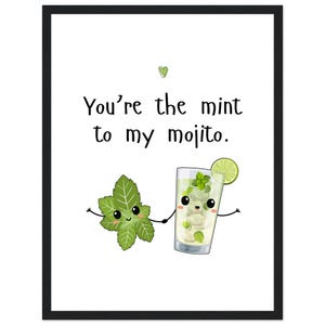Funny Mojito Poster Wooden Framed Perfect Gift for Mojito Lover ...