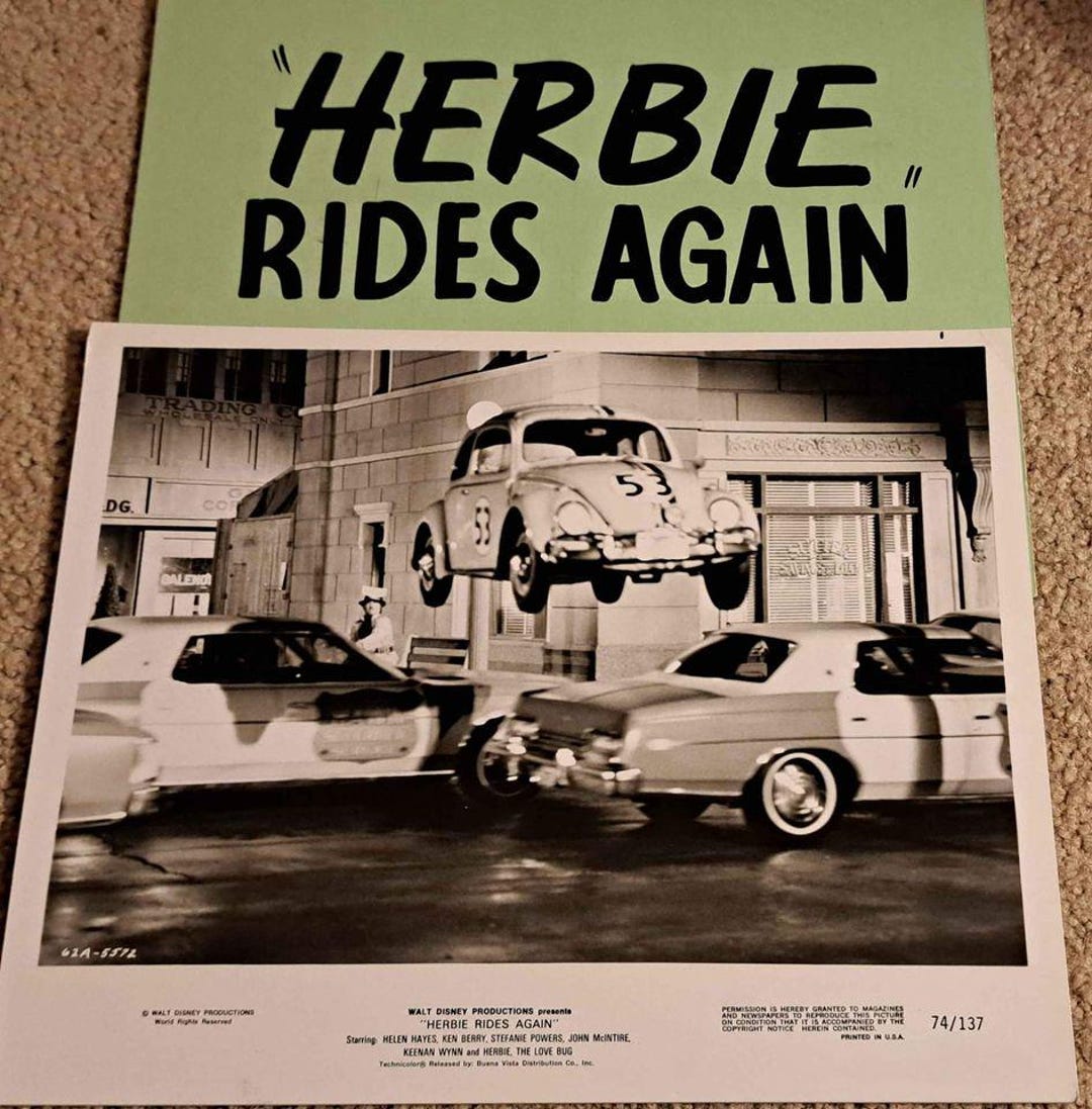 Herbie Rides Again Movie Stills. 9 Lobby Cards 8x10 Exclusive Photos - Etsy