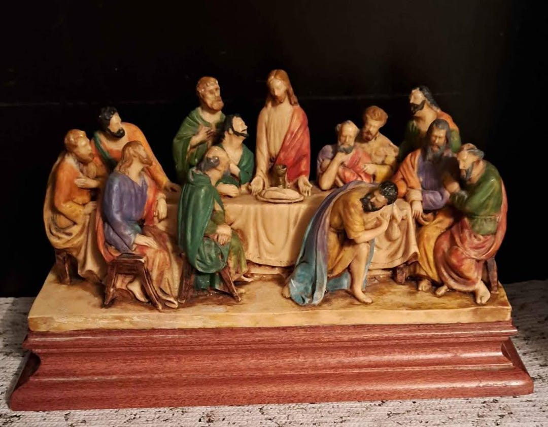 Last Supper Figure on Wooden Base - Etsy