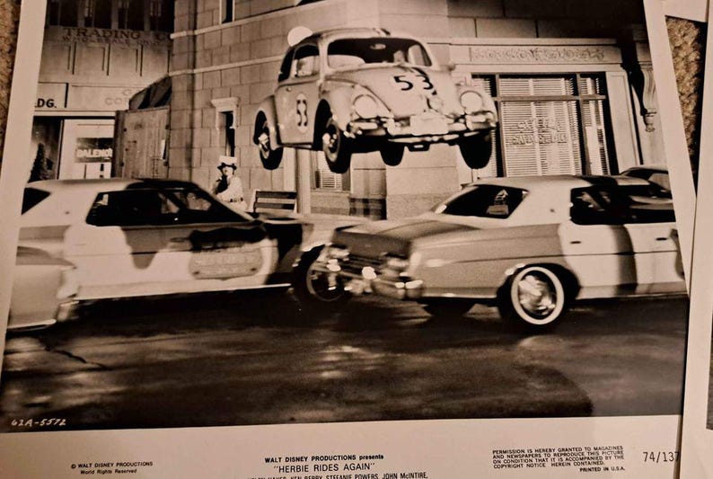 Herbie Rides Again Movie Stills. 9 Lobby Cards 8x10 Exclusive Photos - Etsy