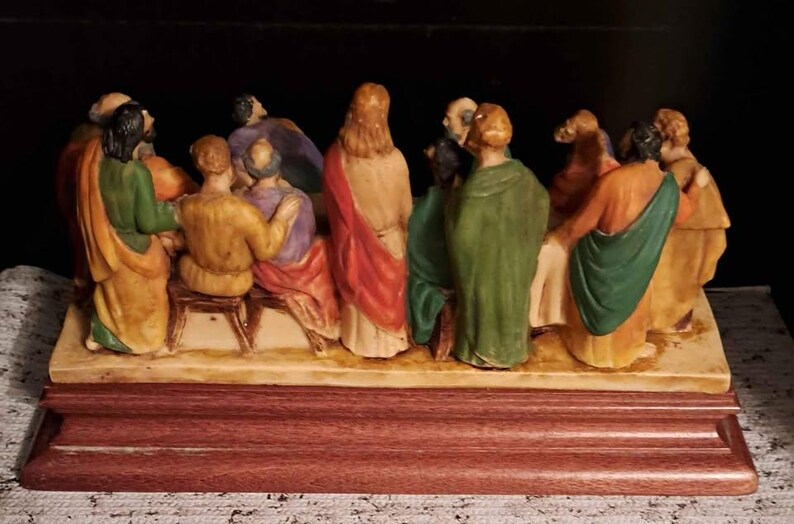 Last Supper Figure on Wooden Base - Etsy