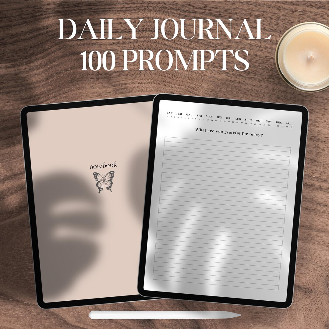 100 Daily Journal Prompts Printable Digital Journaling - Etsy