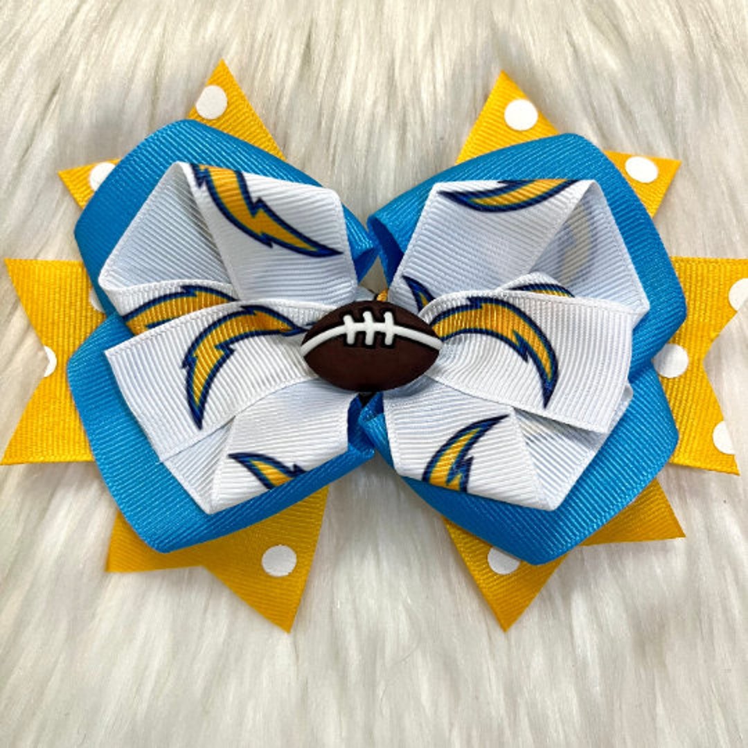 Over the Top Football Themed Hair Bow Chargers - Etsy