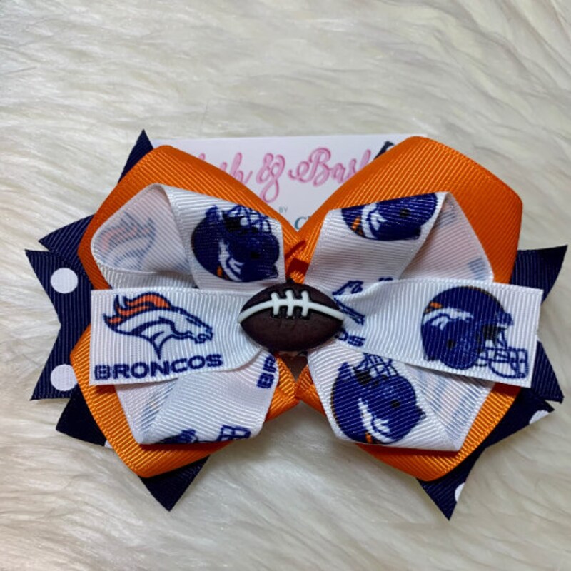 Broncos Hair Bow - Etsy