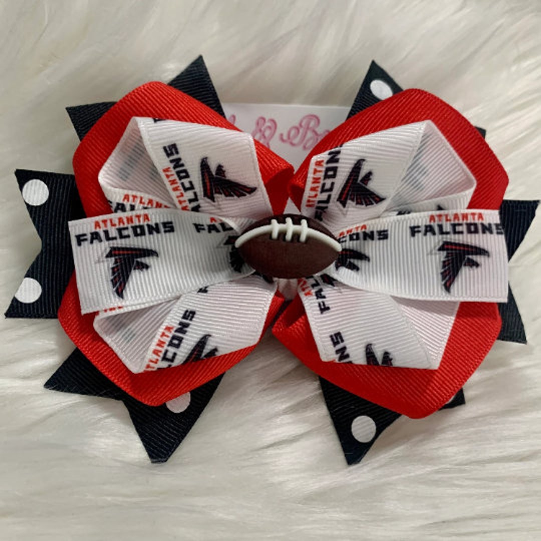 Over the Top Football Themed Hair Bow Falcons - Etsy