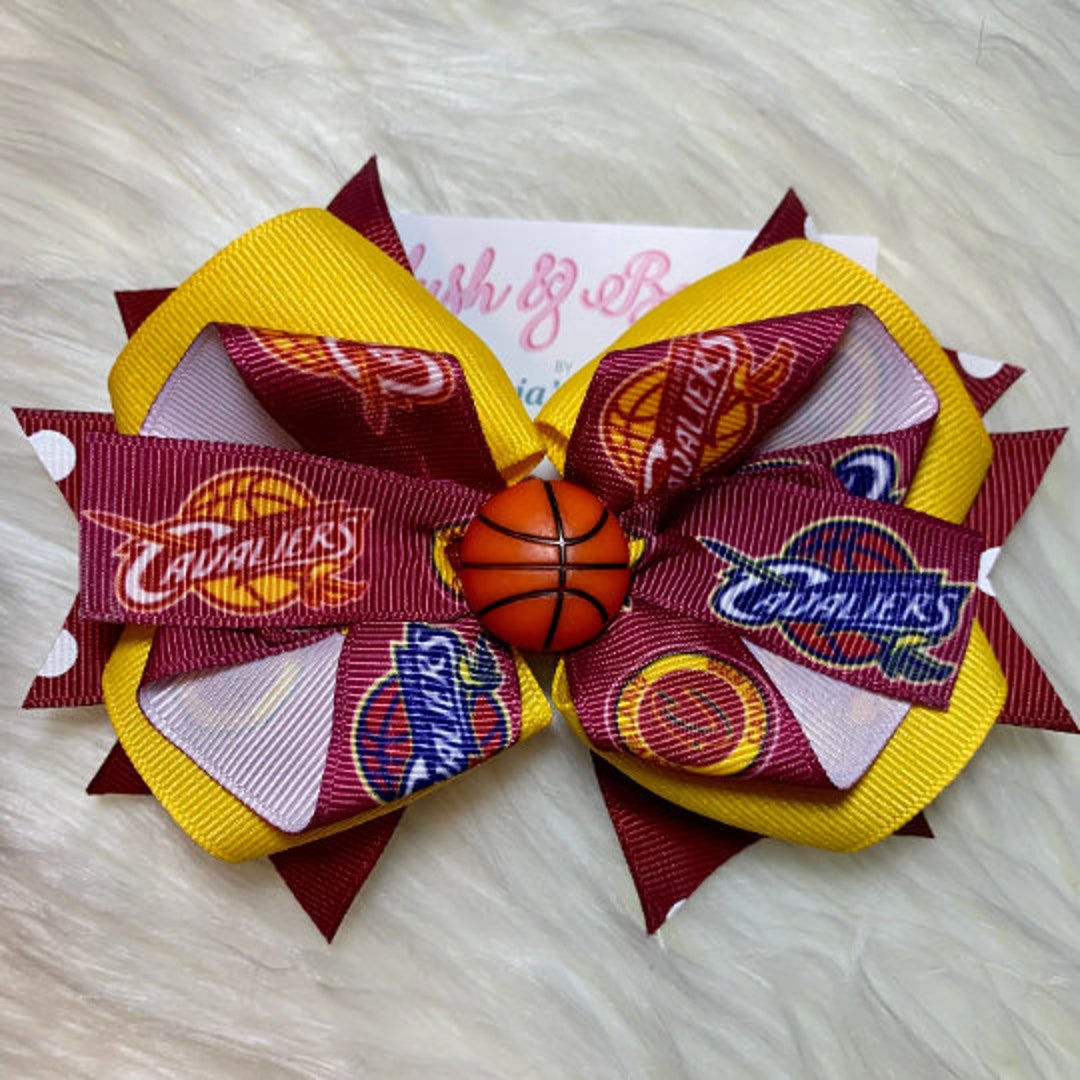 Over the Top Basketball Themed Hair Bow Cavaliers - Etsy