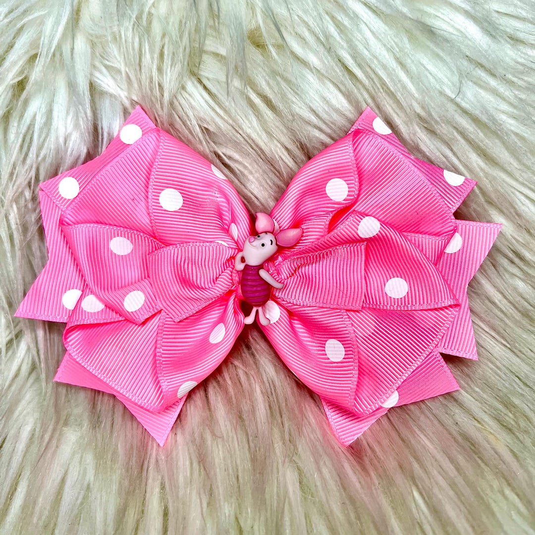 Over the Top Character Themed Hair Bow Piglet - Etsy