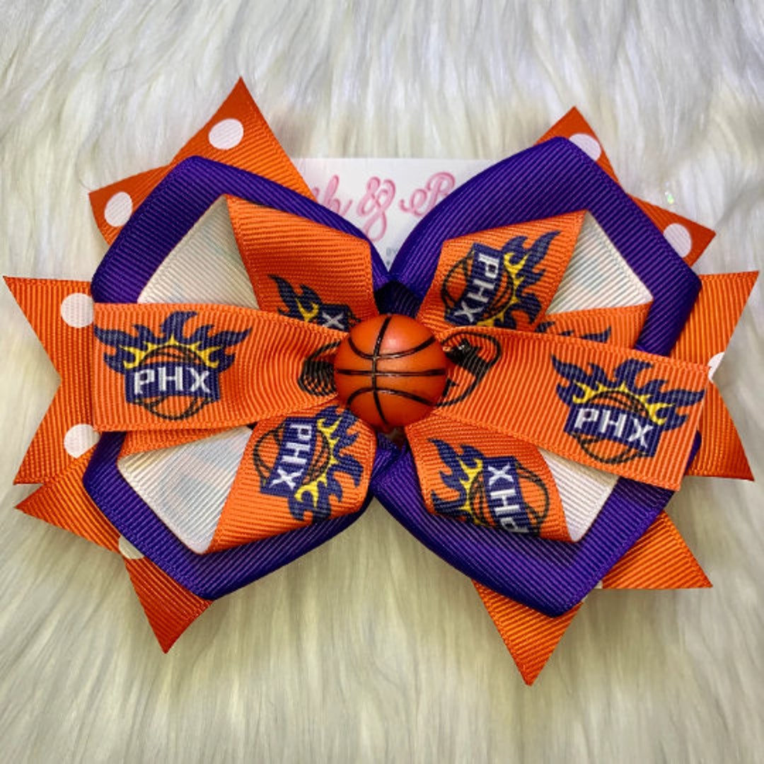 Over the Top Basketball Themed Hair Bow Suns - Etsy