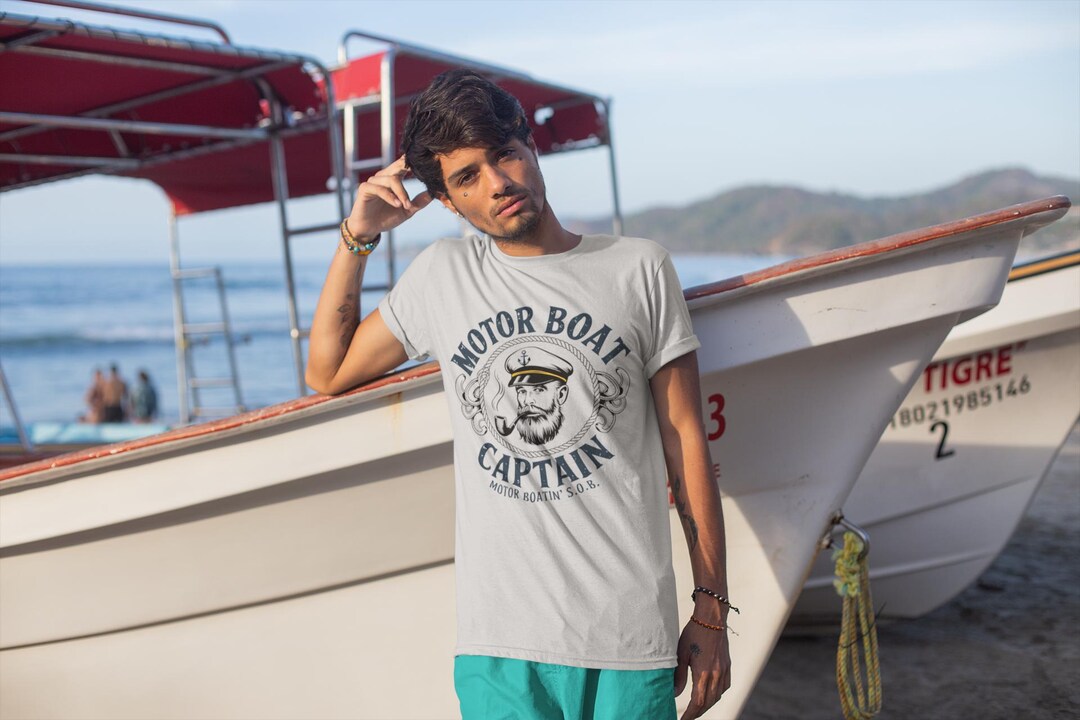 Motor Boat Captain PNG Vintage Nautical Boating Design Sublimation ...