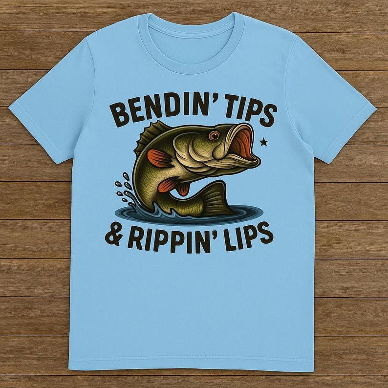 Bendin' Tips Rippin' Lips Fishing PNG | Bass Fishing Sublimation Design ...