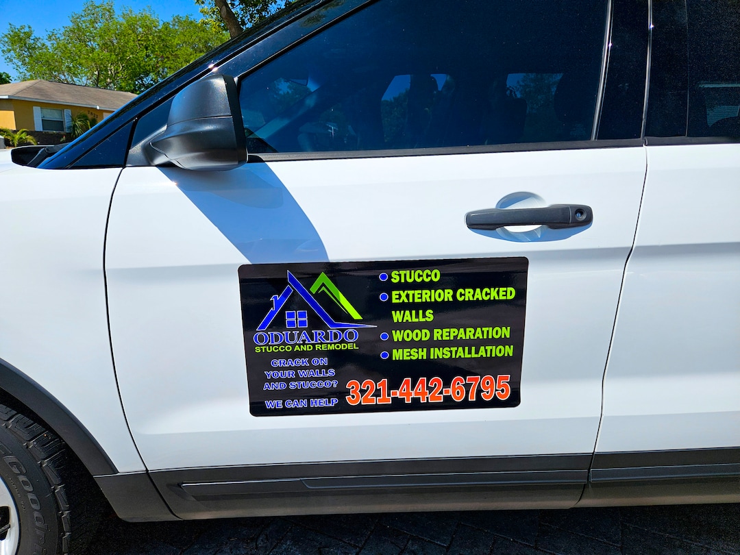 Set of 2 Vehicle Magnets Removable Car Signs for Advertising and ...