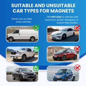 Set of 2 Custom Car Magnets: Removable Business Advertising Signs - Etsy