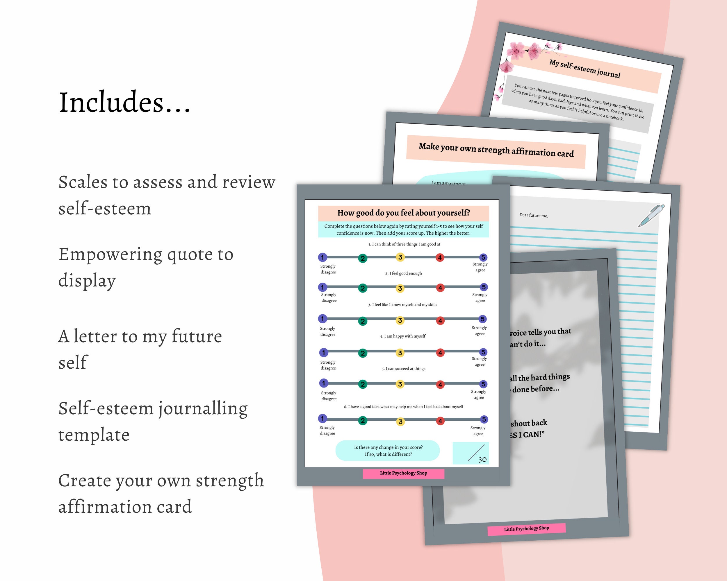 Self Esteem Workbook, Self Identity, Self Confidence Worksheets ...