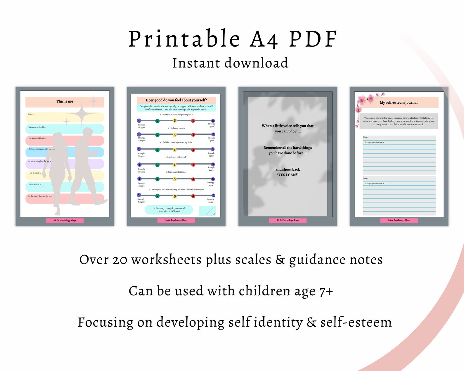 Self Esteem Workbook, Self Identity, Self Confidence Worksheets ...