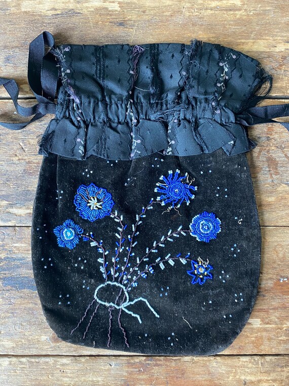 1830s Beaded Reticule - Gem