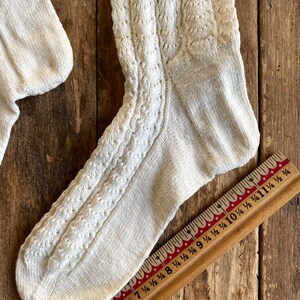 Victorian 19th Century Hand Knit Socks With Shaped Calf Soft Cotton ...
