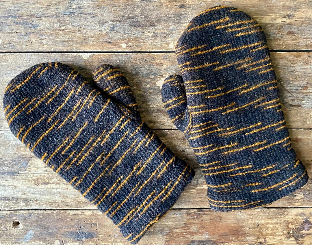 Primitive Early Wool Mittens Adult Size - Etsy