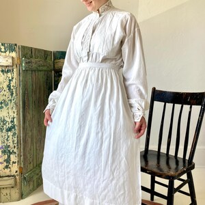 Victorian Dimity Cotton White Apron With Pink Silk Ties - Etsy Canada