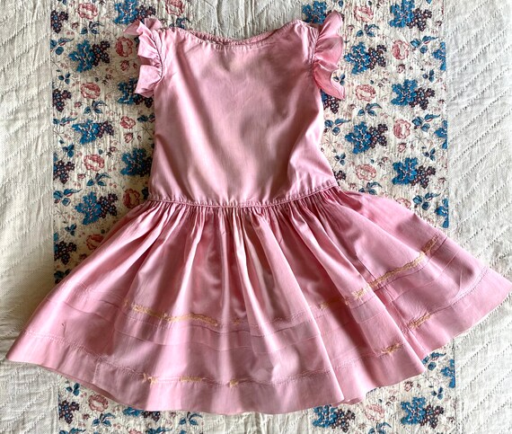Early Pink Chambray Children's Dress - Gem
