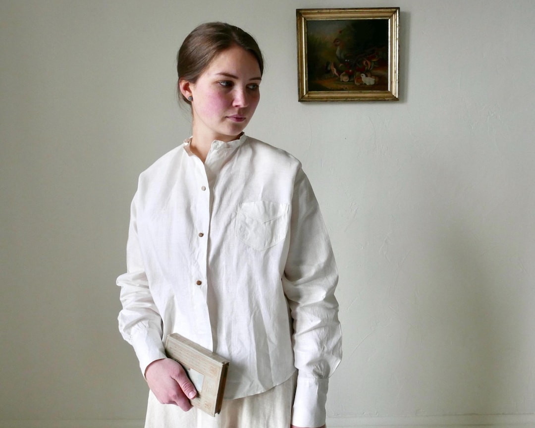 1910s White Linen School Girl Shirtwaist - Etsy