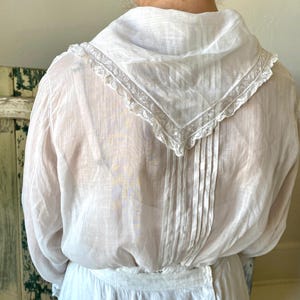 Edwardian Shirtwaist With French Cuffs Size Small - Etsy