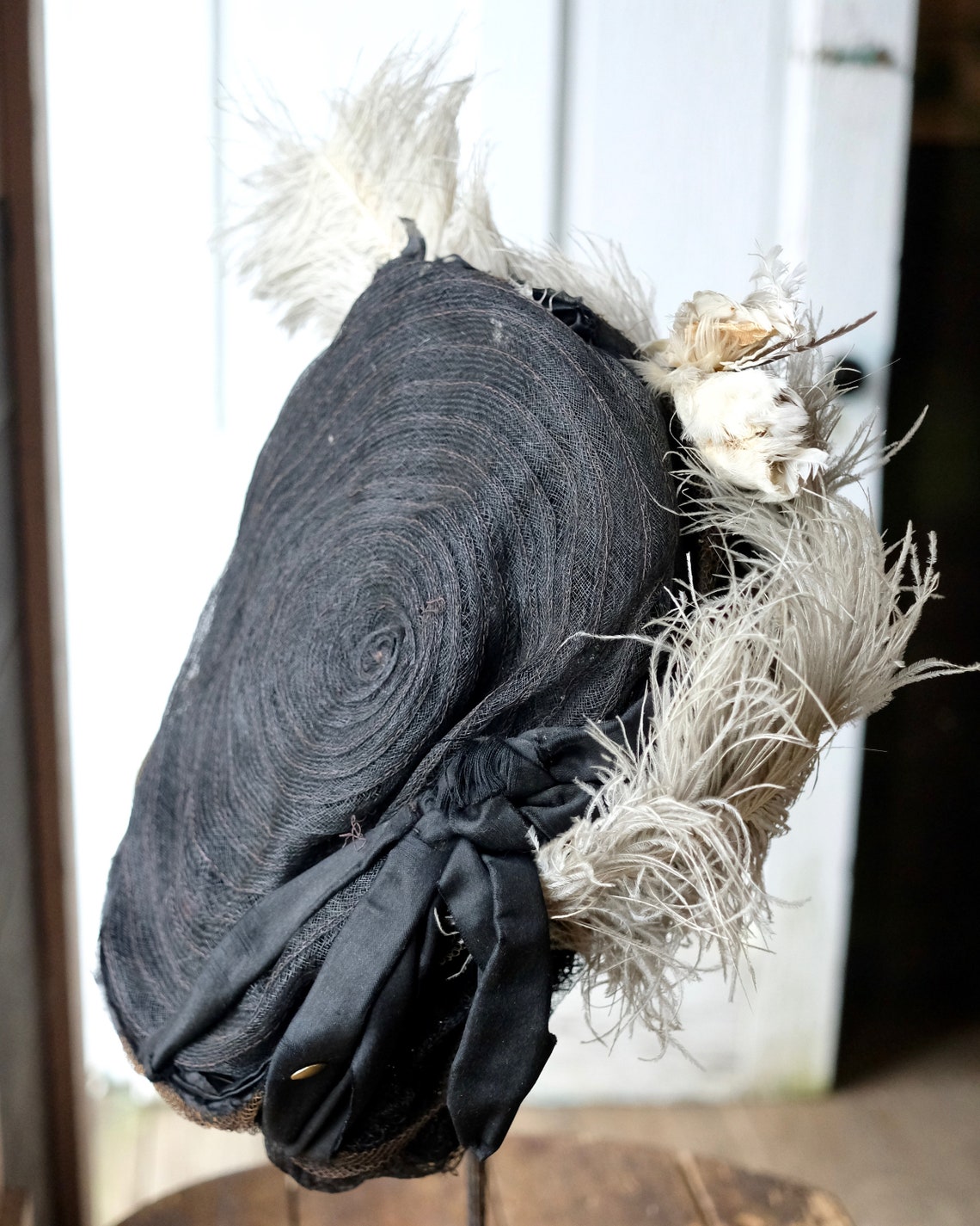 Antique Toque Hat with Taxidermy Bird | Etsy
