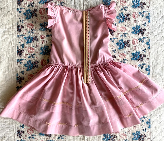 Early Pink Chambray Children's Dress - Gem