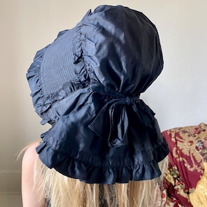 Vintage Black Prairie Bonnet - Etsy