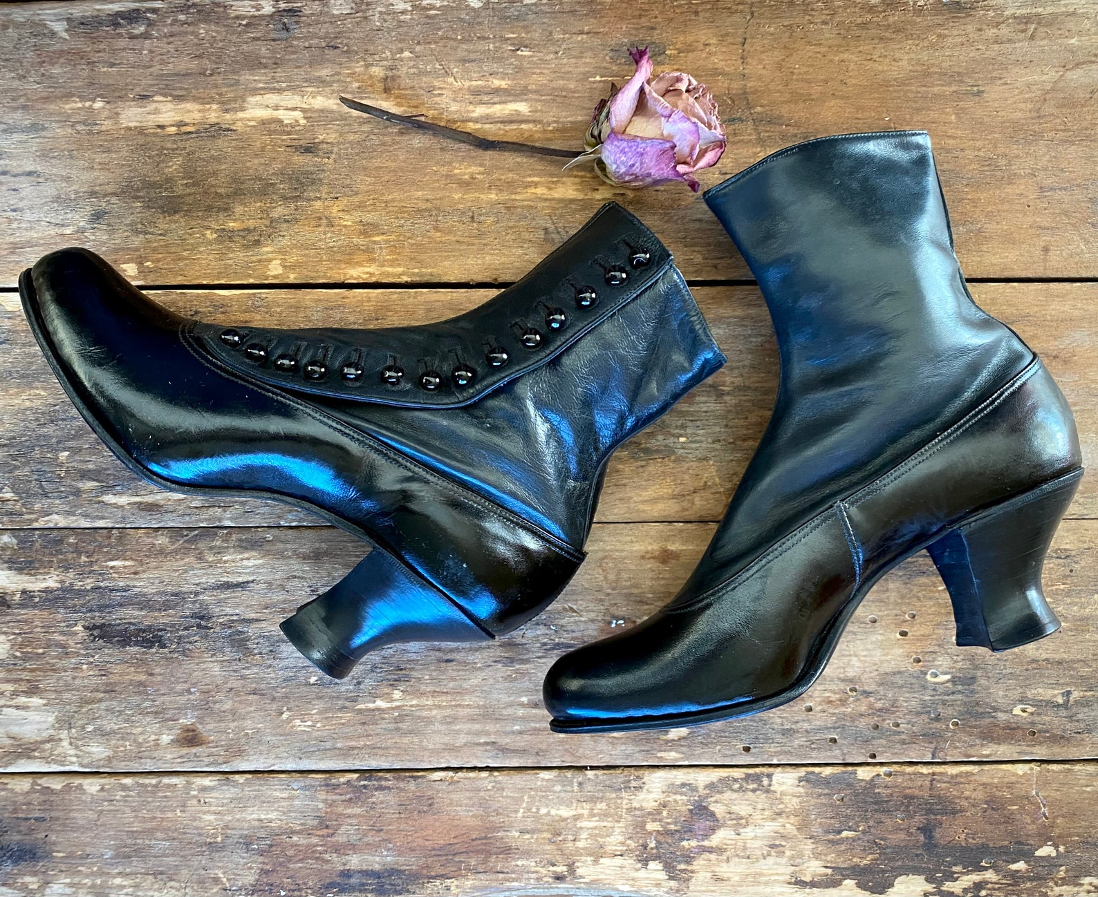 Edwardian New Old Stock Ladies Button Boots - Etsy
