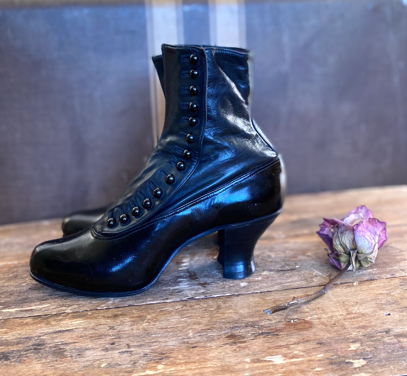 Edwardian New Old Stock Ladies Button Boots - Etsy