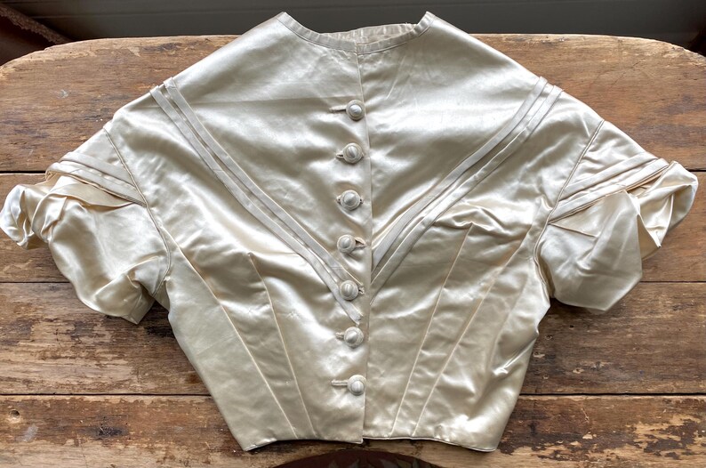 Antique 1850s Silk Satin Bodice - Etsy UK