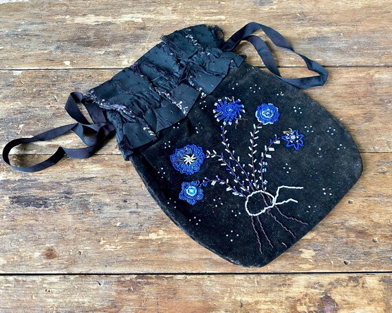 1830s Beaded Reticule - Gem