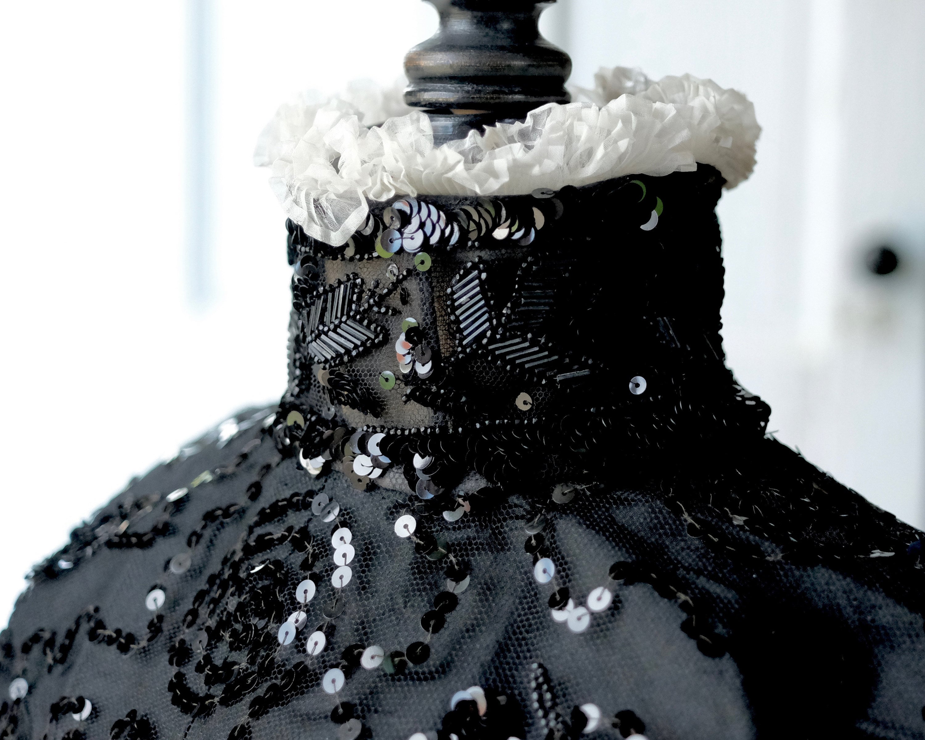 Victorian Bodice with Beaded Lace Collar | Etsy
