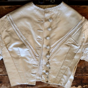 Antique 1850s Silk Satin Bodice - Etsy