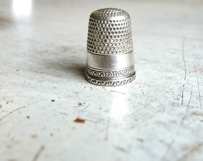 Sterling Silver Thimble With Star Hallmark - Etsy