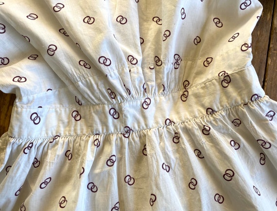 Victorian Girls Double Ring Print Dress - Gem