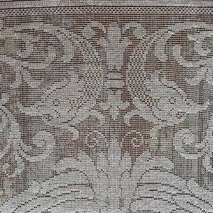 1940s Machine Filet Lace Neptune Tablecloth 100" X 85" - Etsy