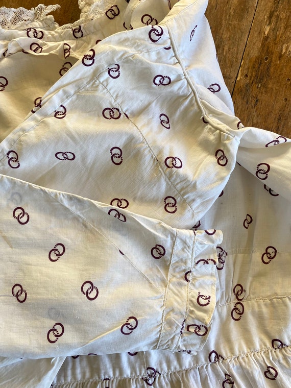 Victorian Girls Double Ring Print Dress - Gem