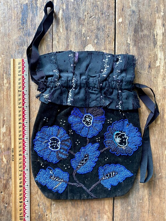 1830s Beaded Reticule - Gem