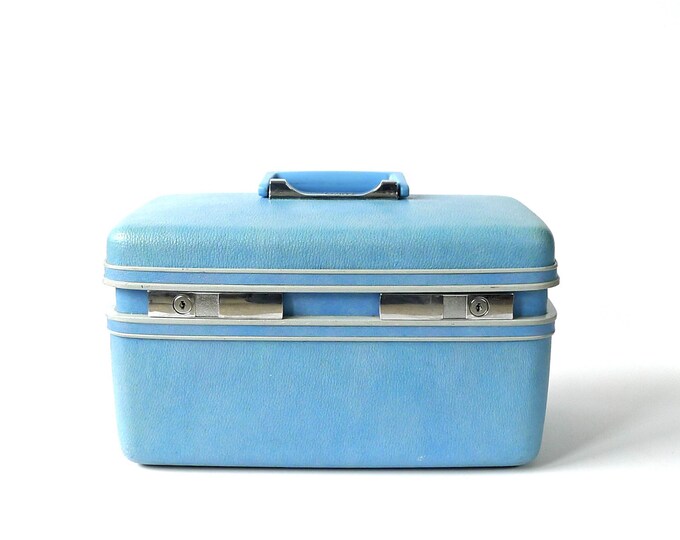 Sky Blue Train Case Sears Courier Made by Samsonite - Etsy