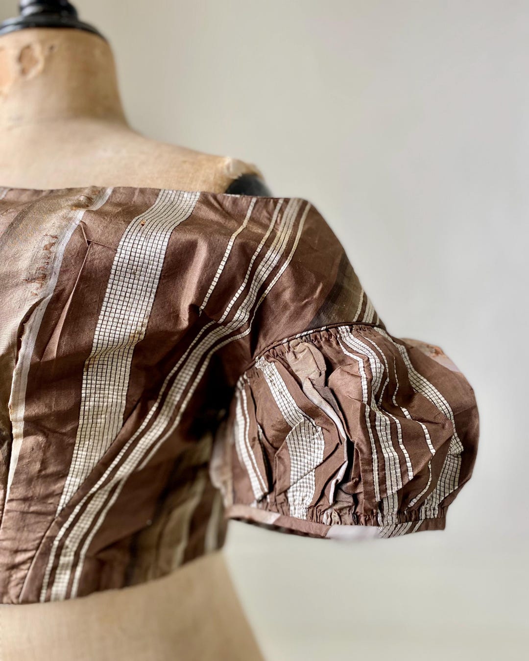 1850s Striped Evening Bodice - Etsy