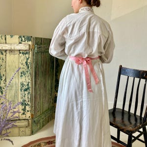 Victorian Dimity Cotton White Apron With Pink Silk Ties - Etsy Canada