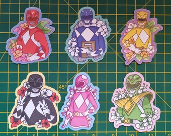 Mighty Morphin Power Rangers Badge Only 90s TV Show ID Badges Red, Pink ...