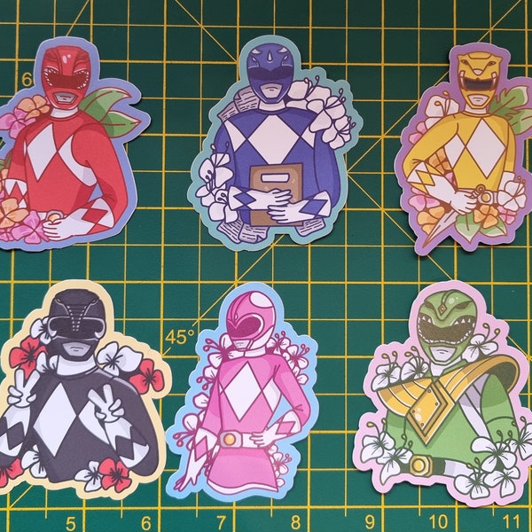 Mighty Morphin Power Ranger Stickers - Etsy