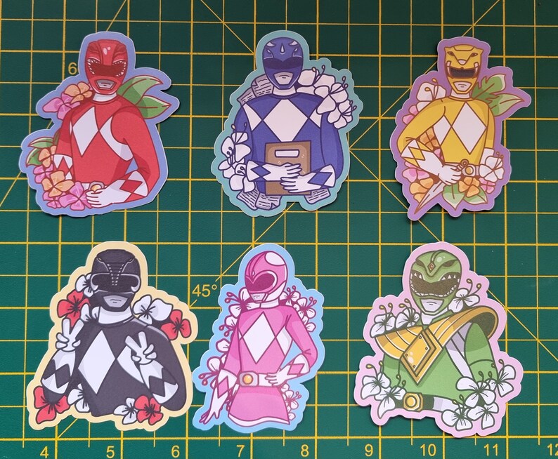 Power Rangers Mighty Morphin Stickers - Etsy