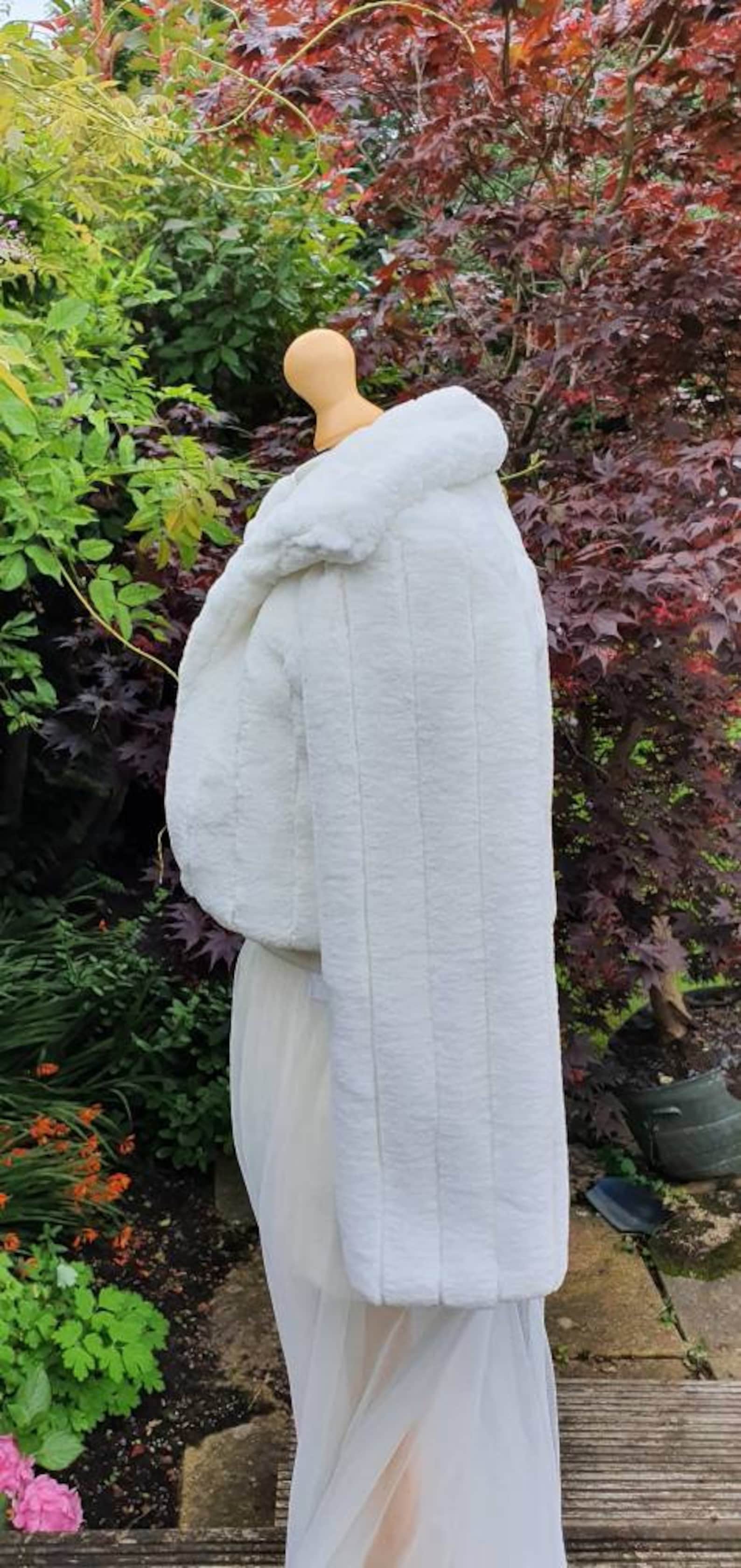 Faux Fur Bridal Bolero Wedding Jacket Long Sleeves - Etsy UK
